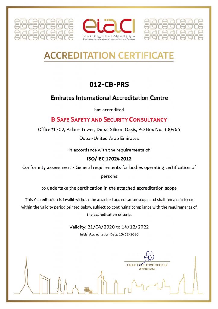 Licenses & approvals - BSAFE SAFETY
